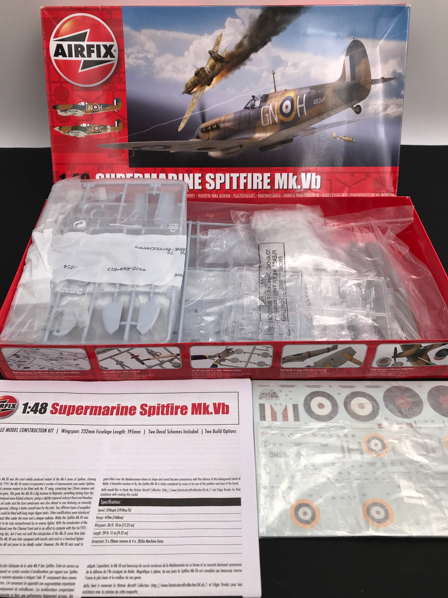 Maquette à monter – SUPERMARINE SPITFIRE Mk.Vb – AIRFIX 1/48 – aviation.brussels