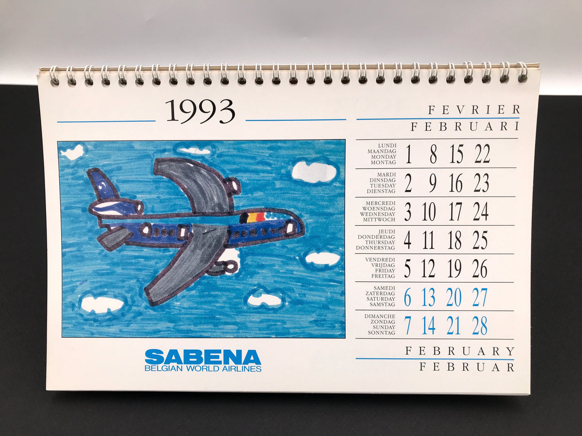 CALENDRIER/KALENDER SABENA 1993 – aviation.brussels